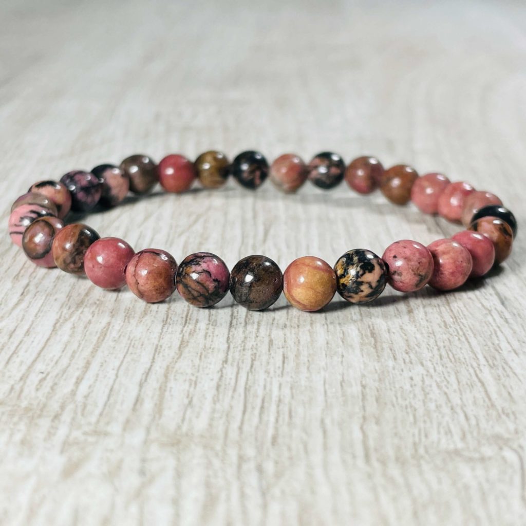 Bracelet rhodonite en pierres naturelles - Rêves et Nature